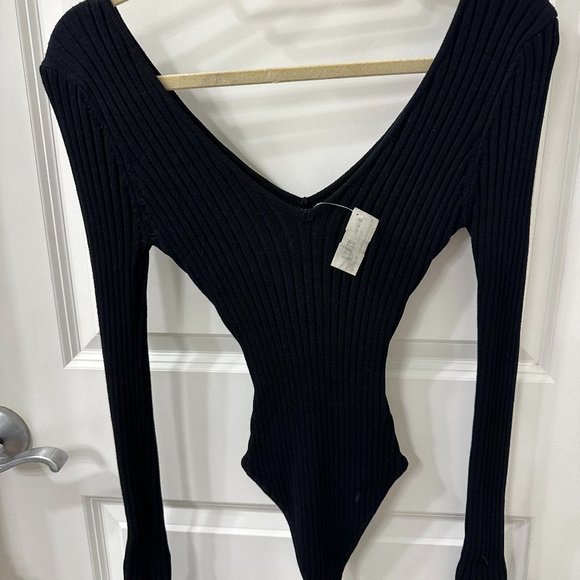 Hera Collection | Tops | Hera Collection Black Ribbed Bodysuit | Poshmark